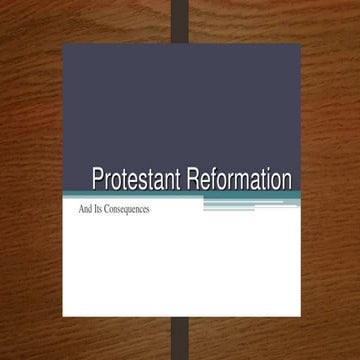 The Protestant Reformation period | PPTX