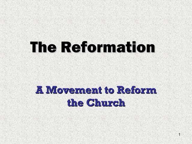 The protestant reformation powerpoint | PPT