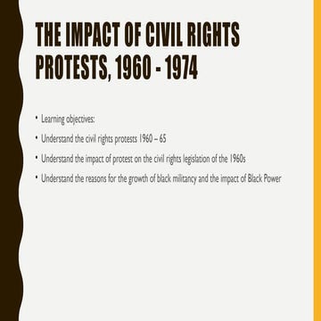 Protests 60-'63, history,y10 and y11, ppt | PPTX