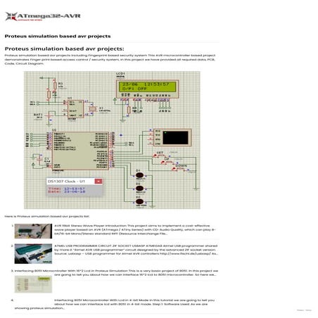 Proteus Simulation Based Avr Projects Atmega32 Avr Avr Projectspdf