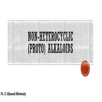 Proto alkaloids (2018) | PDF | Chemistry | Science