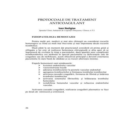 Protocoale de tratament anticoagulant | PDF