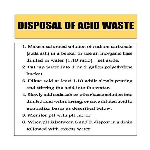 Disposal of Acid Waste | PDF