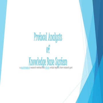 Protocol analysis of Knowledge Base System | PPTX