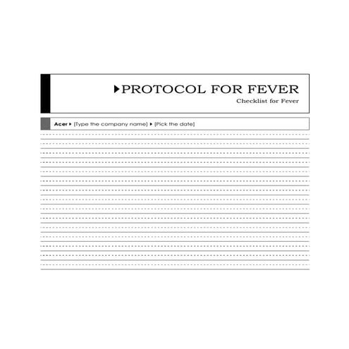 Protocol for fever | DOCX