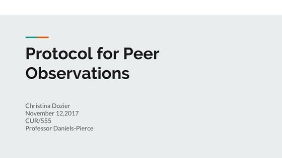Peerto peerclassroomobservationform | PDF