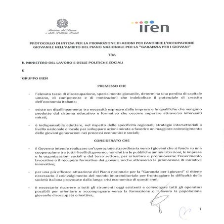 Protocollo Iren | PDF