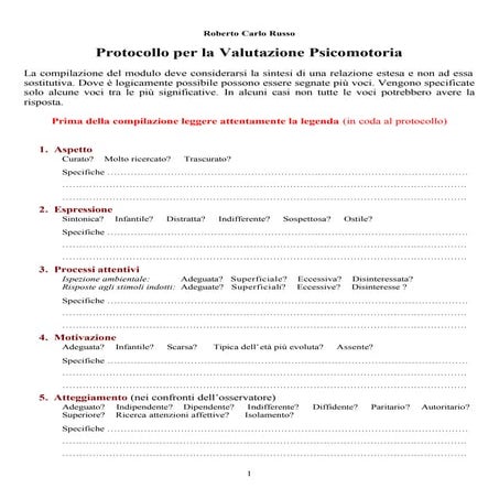 Protocollo valutapsicom | PDF