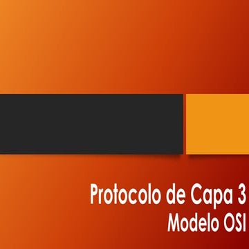 Protocolo de capa 3 | PPTX