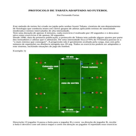 Protocolo de Tabata Adaptado ao Futebol | PDF