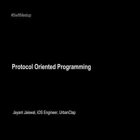 Protocol Oriented Programming Talk Ppt Ppt