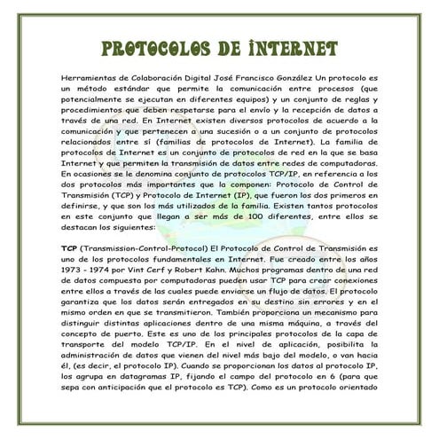 Protocolos de internet | PDF