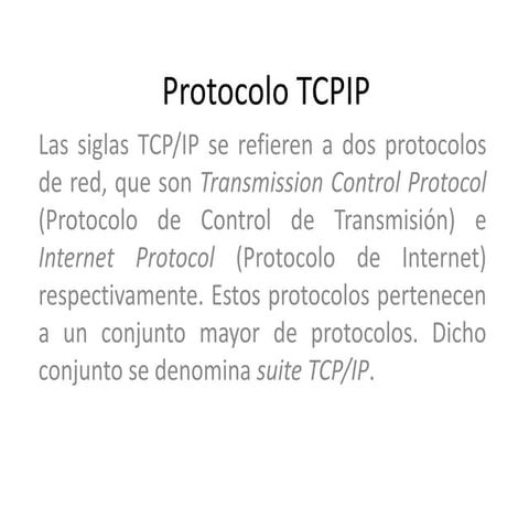 Protocolo Tcpip Ppt 