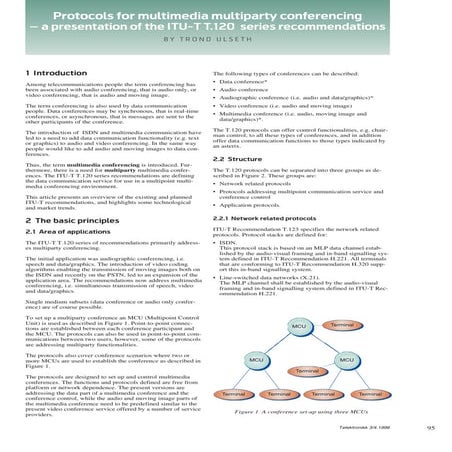 Protocols for multimedia multiparty conferencing | PDF