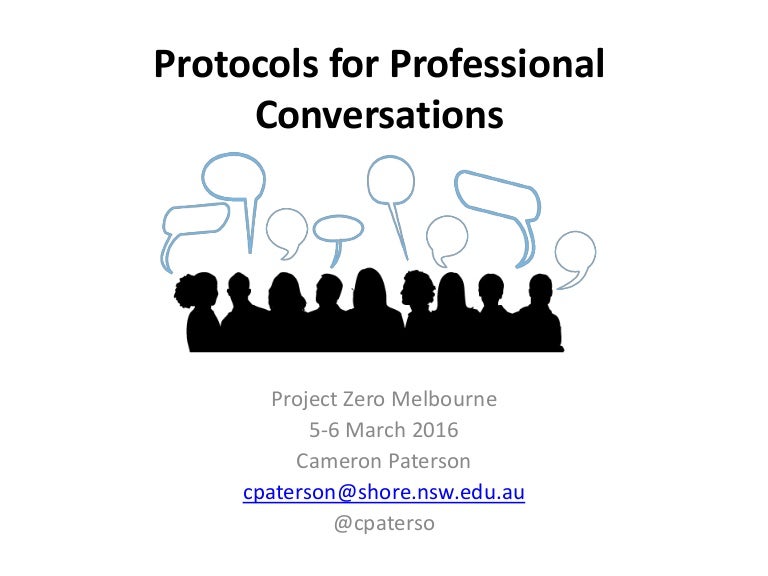 Protocols for Professional Conversations