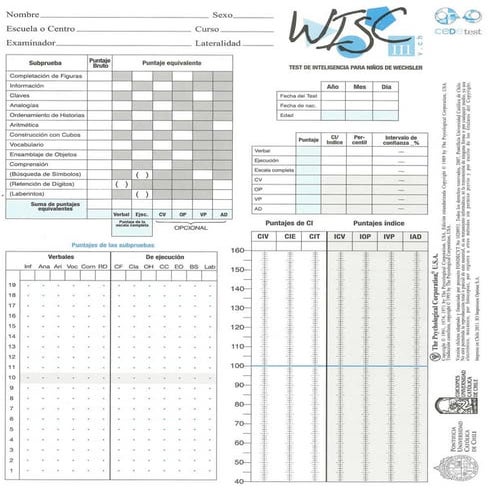 Protoloco wisc iii | PDF