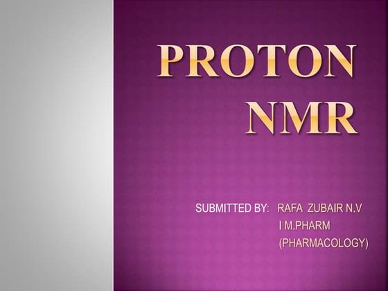 13C-NMR SPECTROSCOPY | PPT