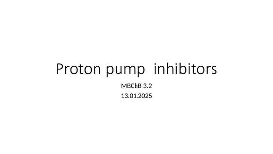 Proton pump inhibitor | PPTX