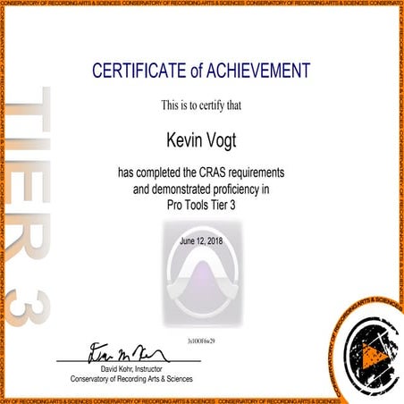 Pro tools Tier 3 | PPT