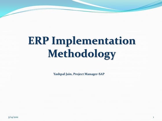 Top Level ERP Implementation Methodology | PPT