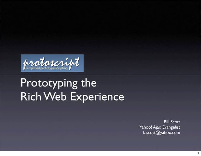 Protoscript Simplified Prototype Scripting Ppt