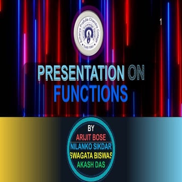 function on mathematics | PPT