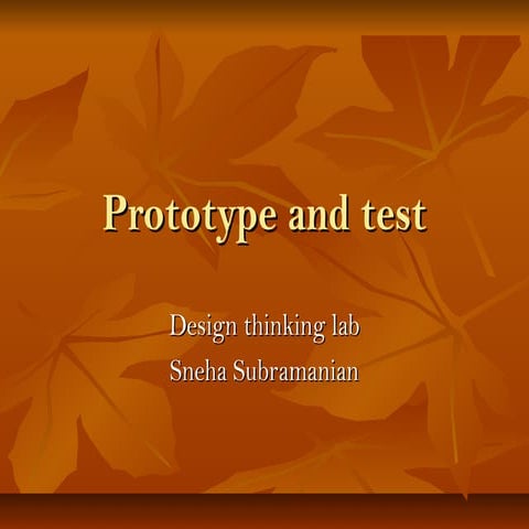 Prototype and test | PPT