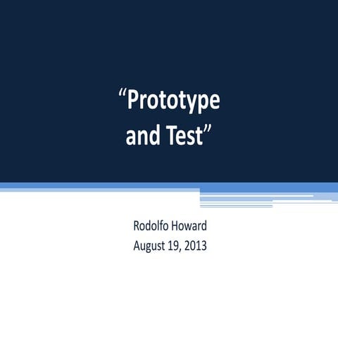 Prototype and test v final | PDF