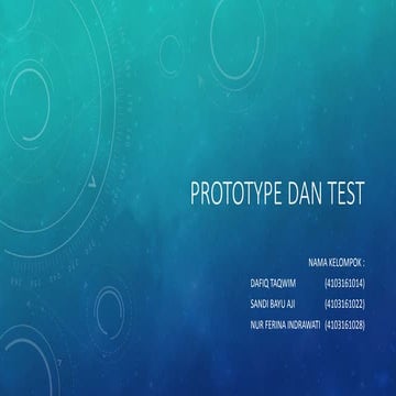 Prototype dan test | PPT