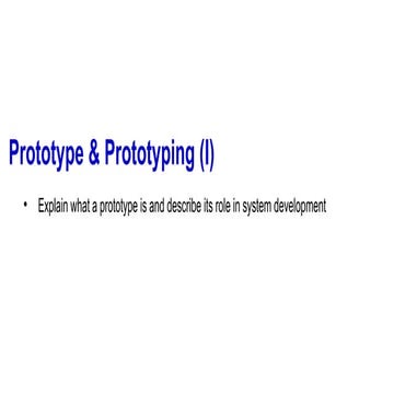 Prototyping (presentation I - role of prototyping) | PPTX