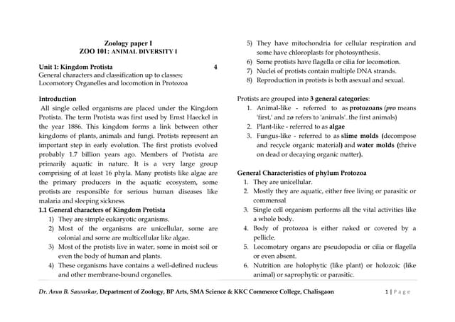 General characteristics and classification of phylum Protozoa | PPTX