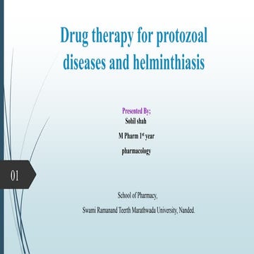 Protozoal diseases and helminthiasis | PPTX