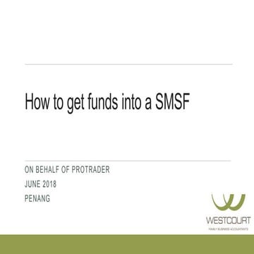 Superannuation Update and SMSFs | PPTX