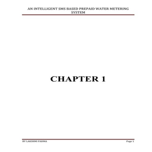 AN INTELLIGENT SMS BASED PREPAID WATER METERING SYSTEM | PDF