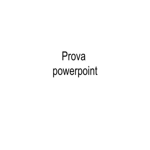 Prova | PPT