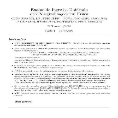 Prova euf-2009-2 | PDF