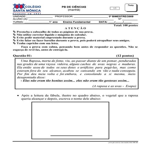 Atividade de ciencias germinação | PDF