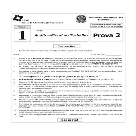 Prova2 gabarito1 | PDF