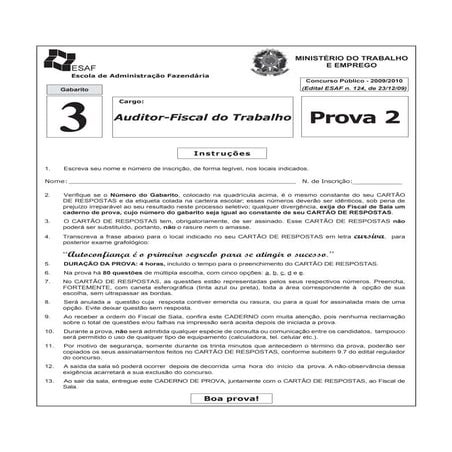 Prova2 gabarito3 | PDF