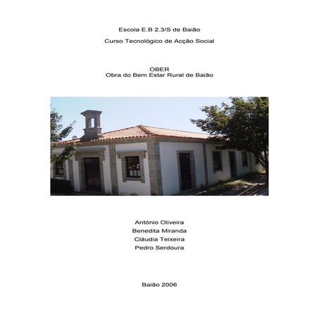 Ober - Obra do Bem-Estar Rural de Baião | PDF