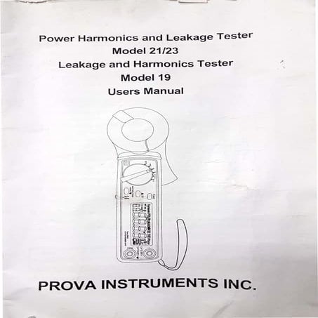 Prova 23 user manual | PDF