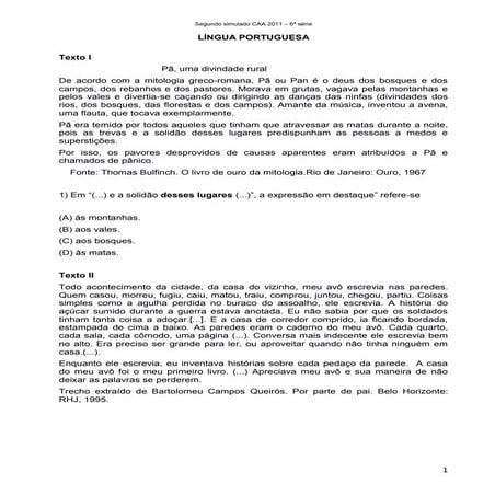 Prova do sesi | PDF