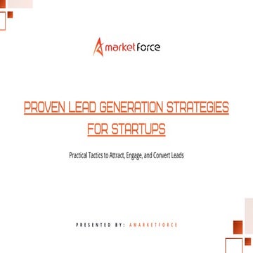 10 Lead Generation Strategies Every Startup Should Implement in 2025 | PDF