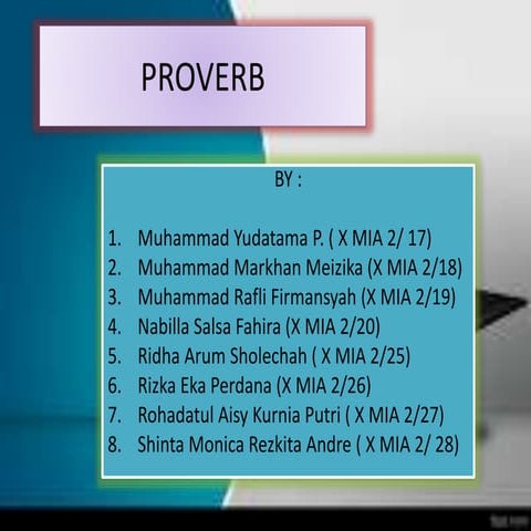 Proverb english | PPT