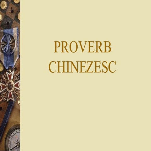 Proverbe chinezesti | PPS