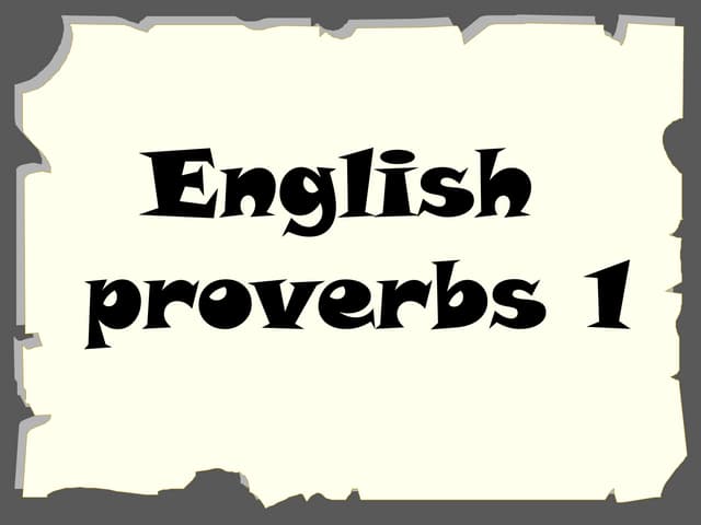 The 50 most important english proverbs | DOCX | Financial Planning | Personal Finance