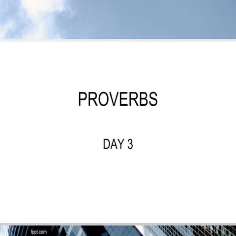 Proverbs | PPTX