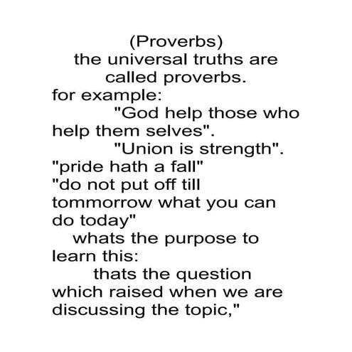 Proverbs and meanings | PPTX