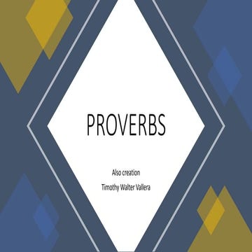 PROVERBS | PPTX