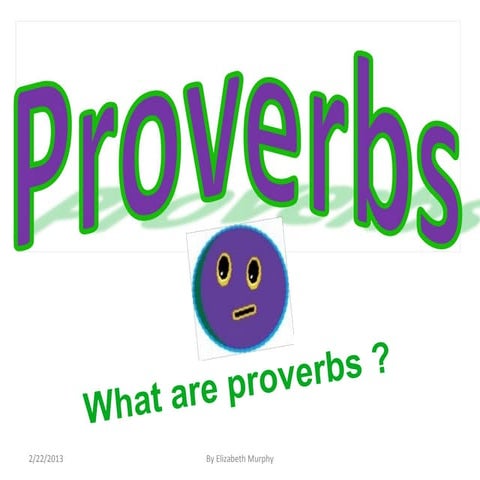 Proverb Lesson ptp | PPT